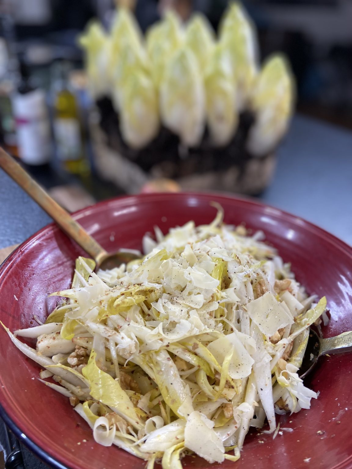 Ma recette de salade d'endives, pomme et noix - Laurent Mariotte