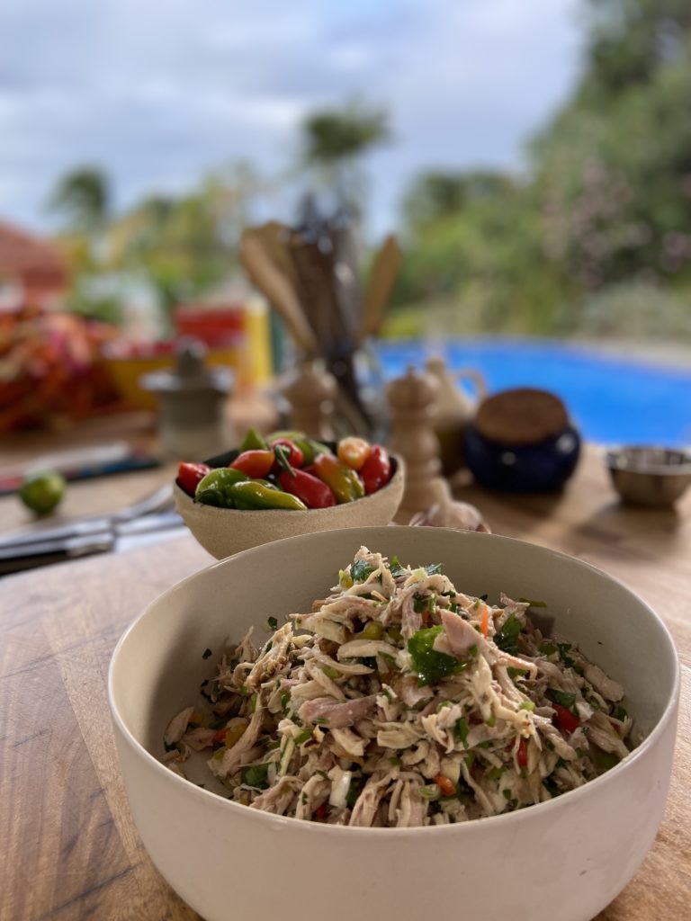 Ma recette de chiquetaille de poulet boucané en salade - Laurent Mariotte