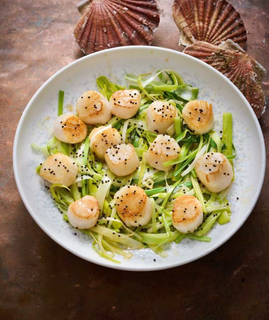 Ma recette de coquille Saint-Jacques et émincé de poireau - Laurent ...